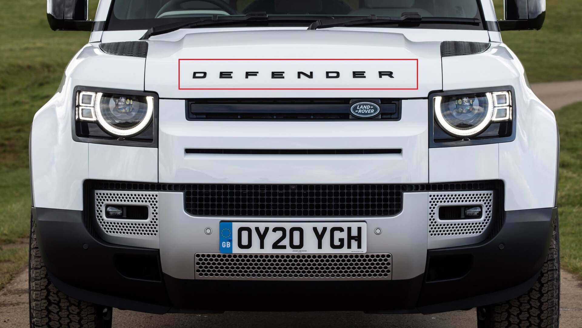 LR130857 - Defender 2020 Bonnet Lettering in Narvik Black Finish ...