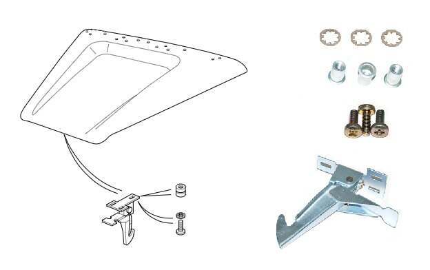 LRC2327 | MUC6457 - Safety Catch Hook and Fitting Kit for Land Rover ...