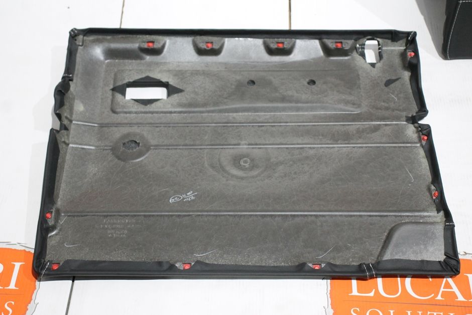 Land Rover Defender Puma TDCI Pair of Black Leather Door Cards with ...