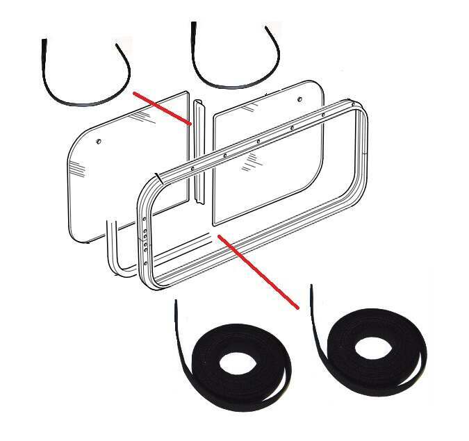 LRC2509 - Window Channel Felt and Seal Kit for Land Rover Defender ...
