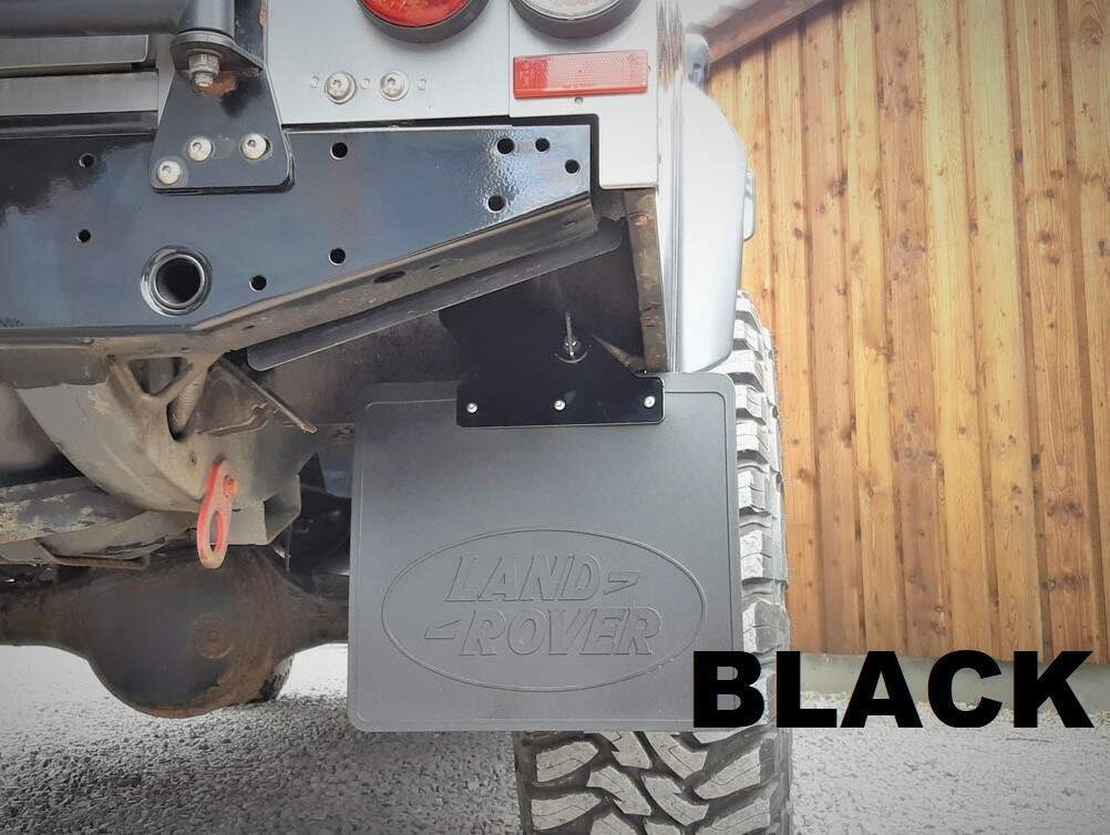 GL1008-BLACK - Rear Mudflap Mounting Kit and Shields for Land Rover ...