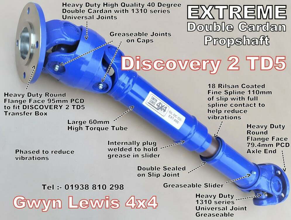 GL-DC-D2-EXT-600-BLACK - Front Double Cardan Extreme Wide Angled Prop ...