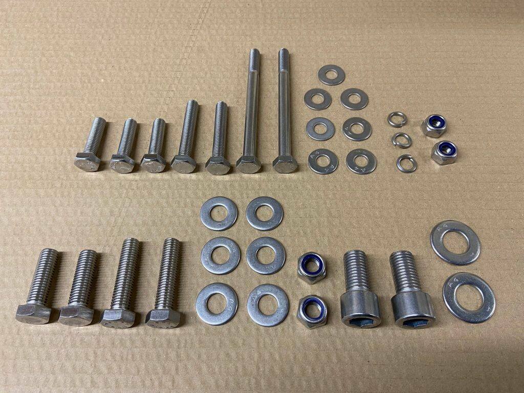 1059 - Stainless Steel NAS Tow Bar Fixing Kit - For Land Rover Defender ...