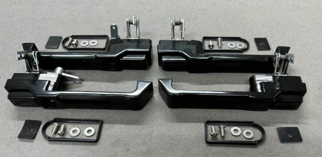 LRC3477 - Set of Four Aluminium Door Handles in Black for Land Rover ...