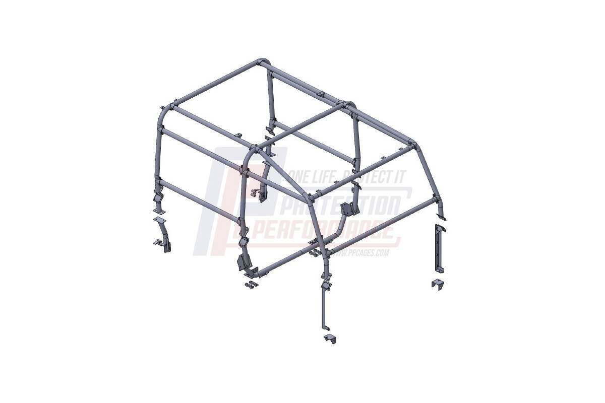 PPLR108 - 6 Point Full External Roll Cage for Land Rover Defender 90 ...