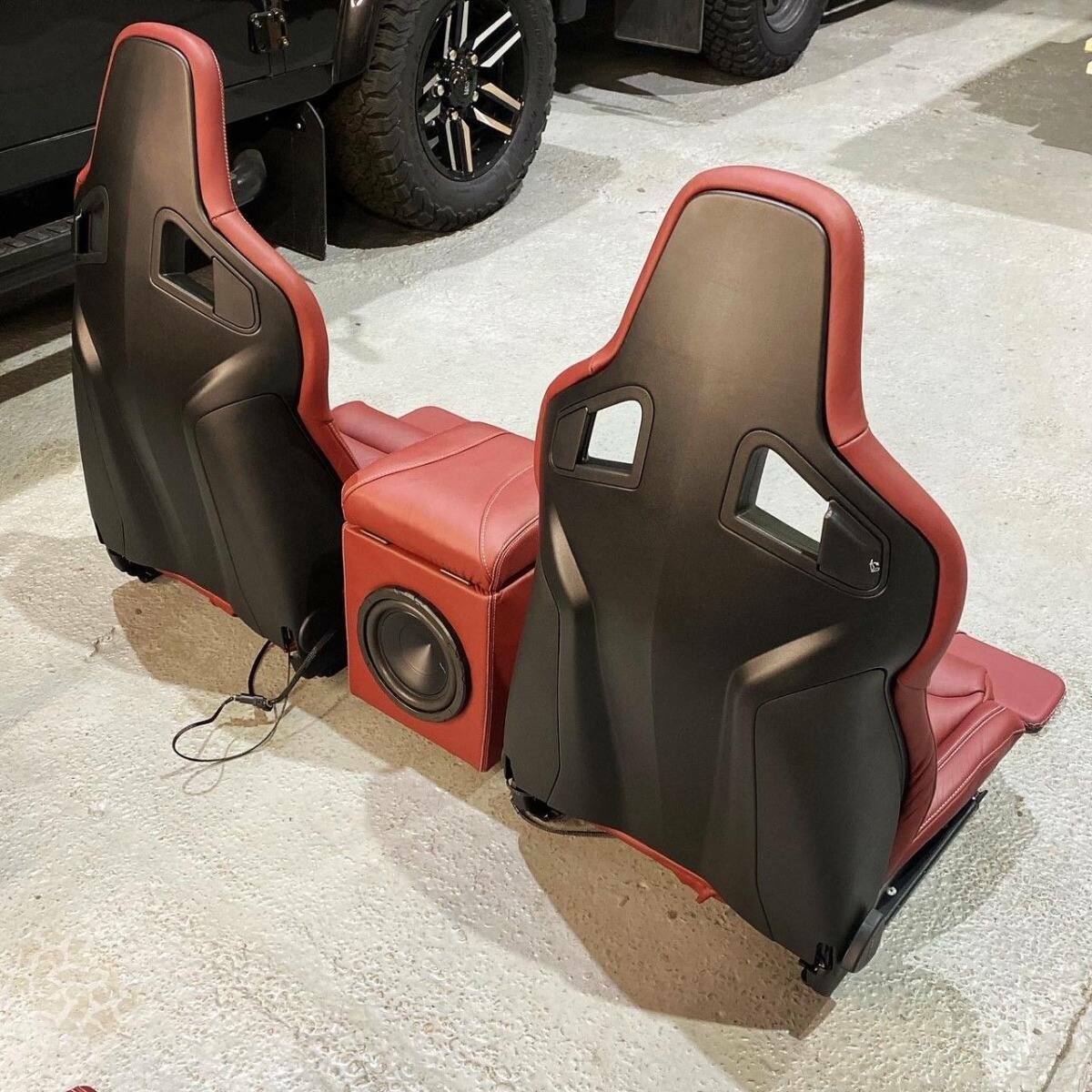 RECAROMUIRINTER - Burgundy Red 6 Seat Leather Interior - Heated Recaro ...