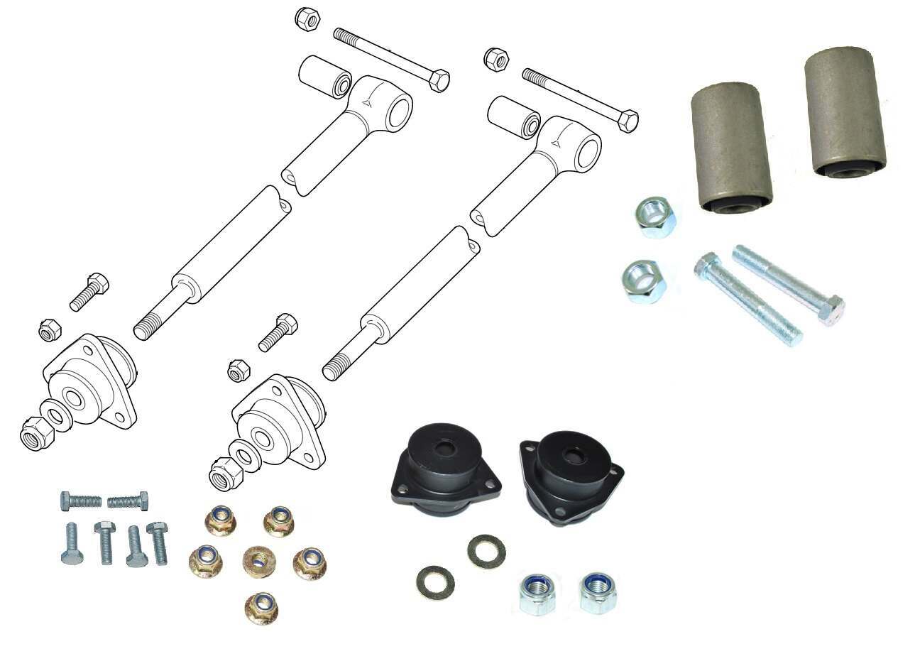 LRC2399 - Rear Radius Arm Full Bush and Fitting Kit for Land Rover ...