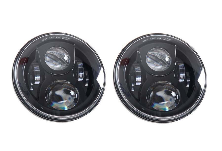 MD-J608 - Pair of Black Crystal LED Headlights - Right Hand Drive ...