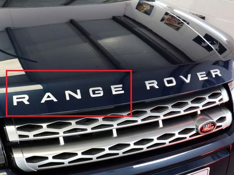 LR026394 - Range Rover Evoque Silver Bonnet Lettering - RANGE | LR Parts