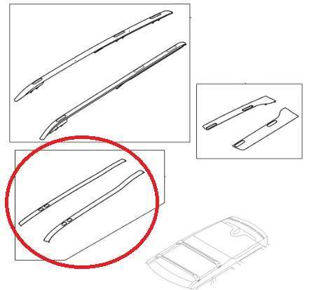 VPLRR0157 - Roof Rail Front Finisher Kit for Discovery 5 Black Gloss ...