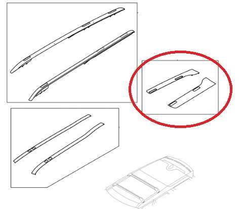 VPLRR0158 - Roof Rail Rear Finisher Kit for Discovery 5 - Black Gloss ...