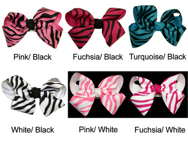 Zebra Print Hair Clip - Pink Princess