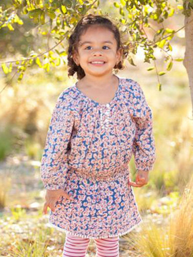 Mimi & Maggie Flowers On The Hillside Dress - Pink Princess