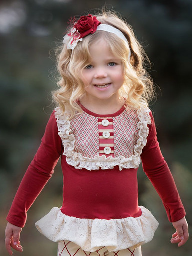 Persnickety Red Lou Lou Peplum Top - Pink Princess