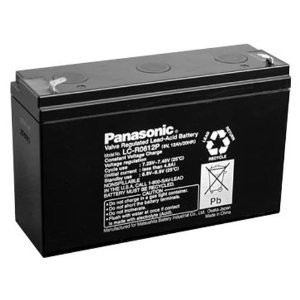 Panasonic LC-R0612P Battery - 6V 12.0Ah Sealed Rechargeable