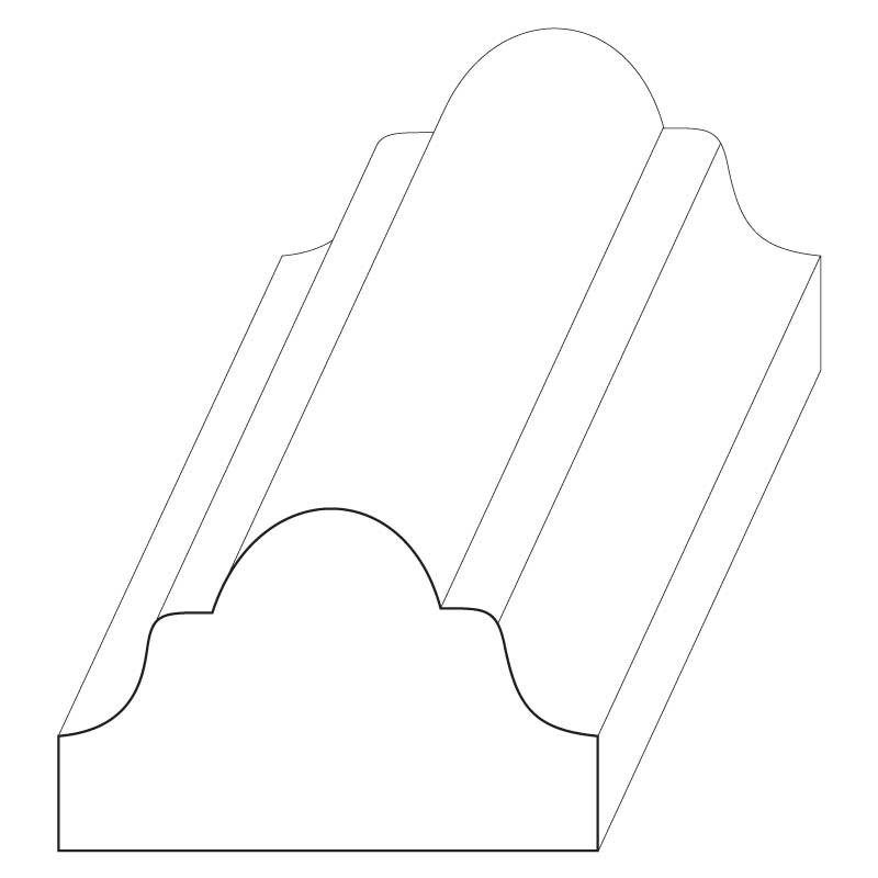 5238 Wood Shelf Edge 1/2 x 13/16 - Mouldings One