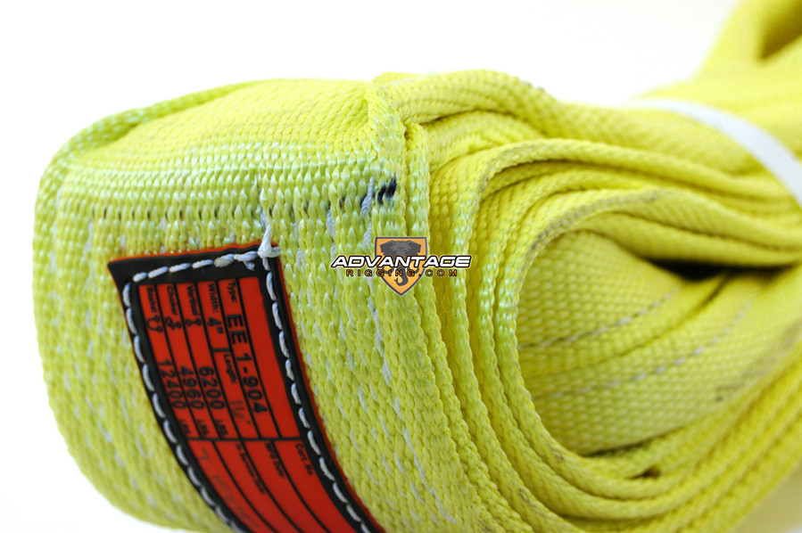 Nylon Lifting Sling - Twisted Eye and Eye - 4" x 16' - 1 Ply