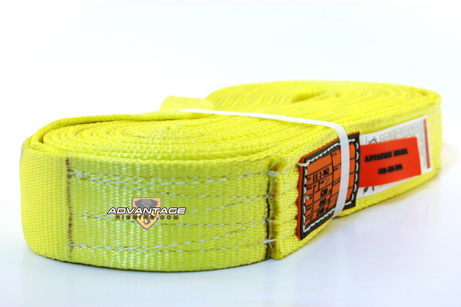 Nylon Lifting Sling - Twisted Eye and Eye - 2" x 20' - 2 Ply