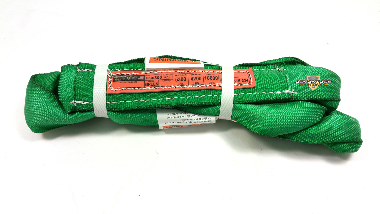 Green Endless Polyester Round Sling Tubular 24' Long