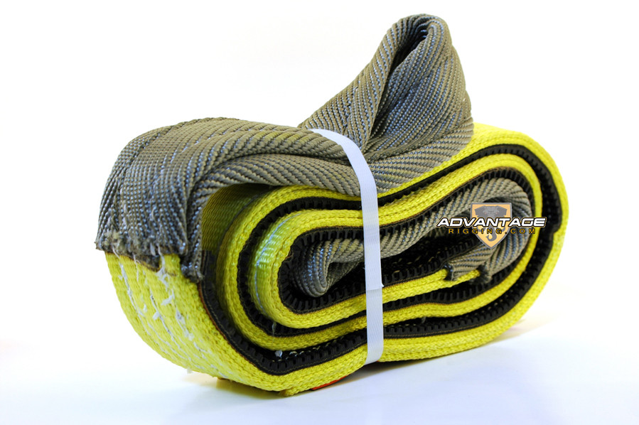Slip Resistant Nylon Lifting Sling - Twisted Eye and Eye - 2" x 6' - 2 Ply