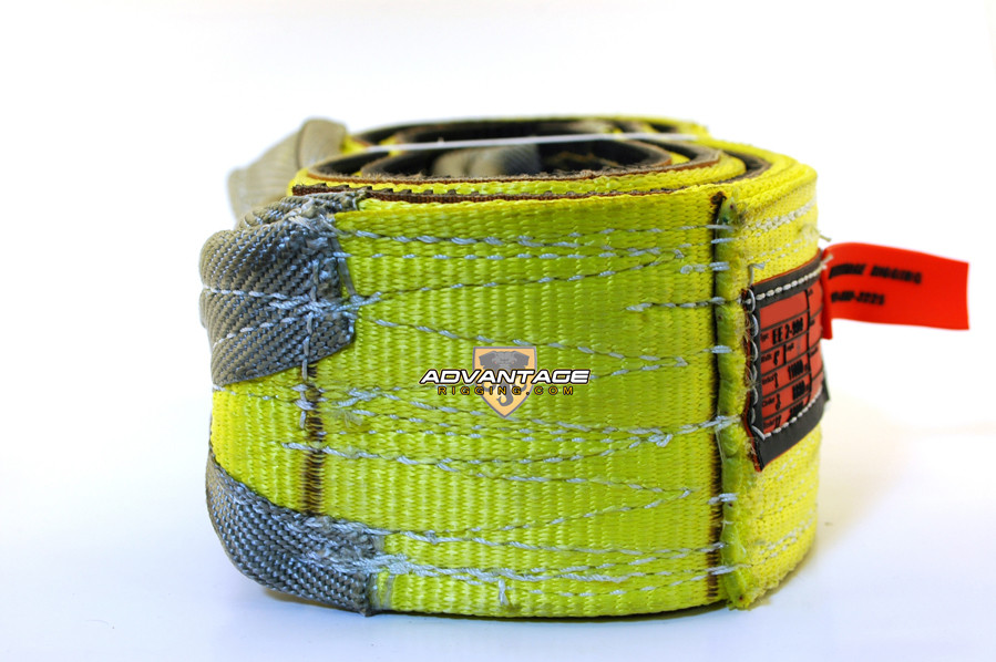 Slip Resistant Nylon Lifting Sling - Twisted Eye and Eye - 4" x 8' - 2 Ply