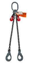 Chain Sling - 5/16" x 10' Double Leg with Positive Locking Hooks and ...