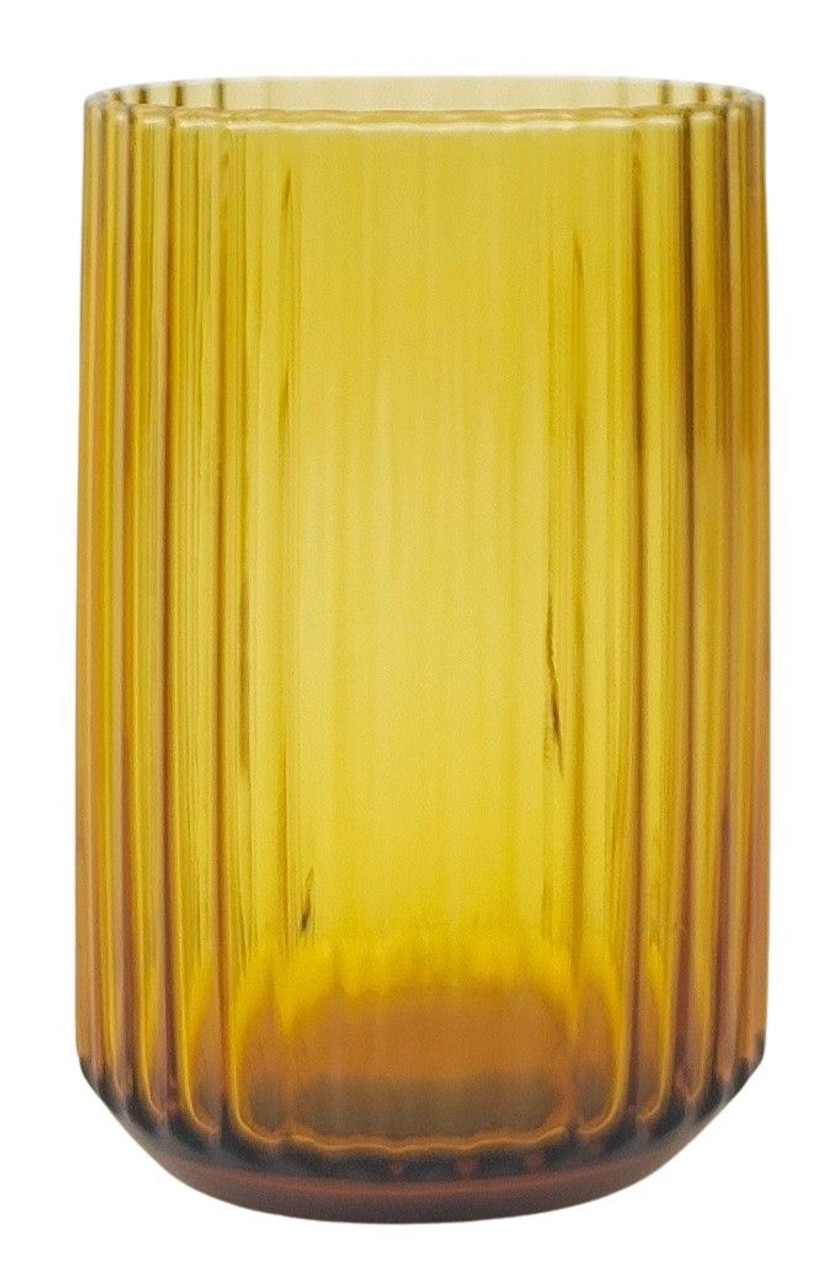 Glass Amber Ripple 11cm Big Jims Garden Centre