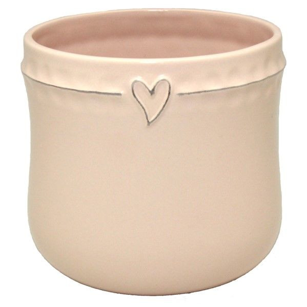 Ceramic Pot - Round W Heart Pi - Big Jims Garden Centre