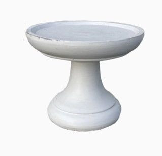 Footed Plate - White Large - Big Jims Garden Centre