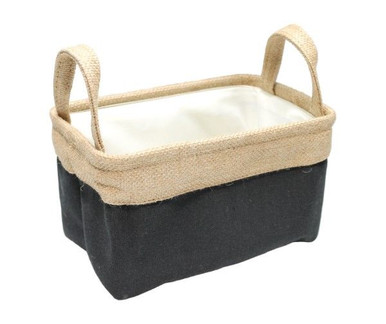 Basket - Jute Black 26x2615cm - Big Jims Garden Centre