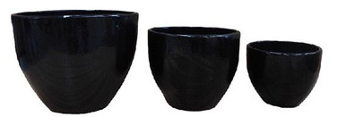 Pot - Round Black L - Big Jims Garden Centre