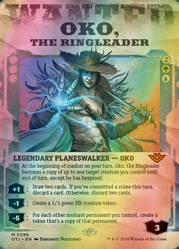 Oko, the Ringleader (Borderless - 296) (foil, OTJ) - El Ojo de Ugin