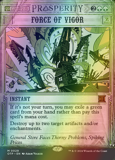 Force of Vigor (Borderless - 29) (foil, OTP) - El Ojo de Ugin