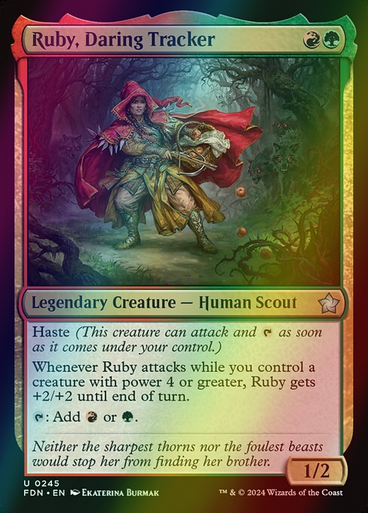 Ruby, Daring Tracker (245) (foil, FDN) - El Ojo de Ugin