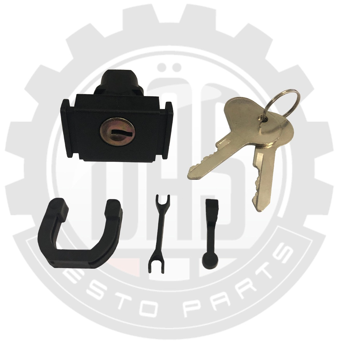 GLOVE BOX LOCK WITH KEYS, PINCH RELEASE STYLE