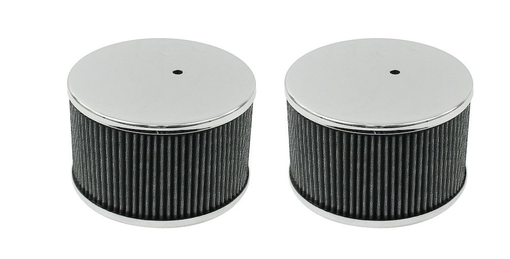 Empi Chrome Air Filters For Kadron Carbs (Pair) - Das Resto Parts