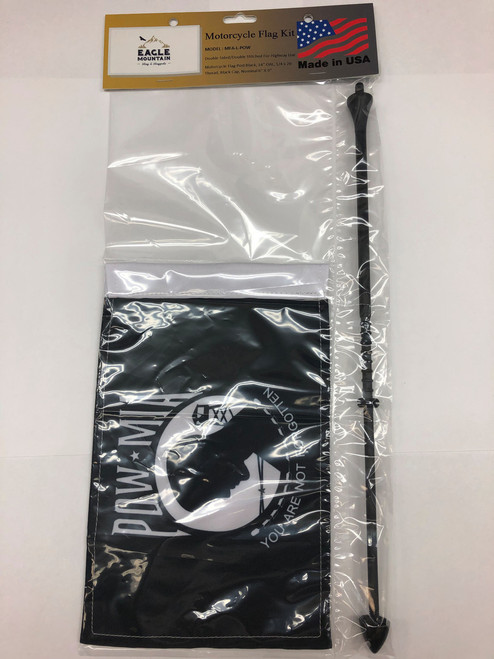 Motorcycle Flag Post Base Black, 1/2" OD Clamp