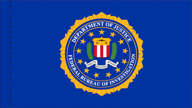 FBI Flag 3' x 5' Nylon Applique with pole hem only, M040103053FBI ...