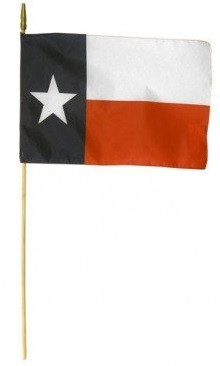 Texas 12"x18" Stick Flag - EPoly - Eagle Mountain Flag