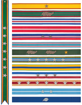 Battle Streamer Set, 58 at 2 3/4" ea for U.S. Marine Corps Flag