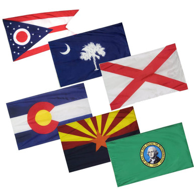 50 US State Flags Set - 3' x 5' New Utah Pole Hem Flag - Eagle Mountain ...