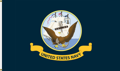 Shop Navy Flag with Header and Grommets