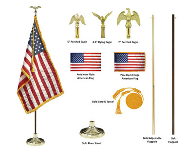 American Presentation Flag & Flagpole Set - FlagZone - Eagle Mountain Flag