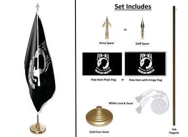 POW-MIA Presentation Flag & Flagpole Set - Eagle Mountain Flag