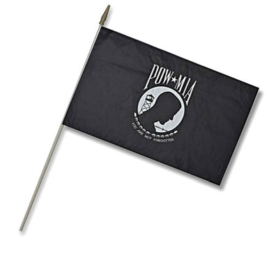 POW-MIA Flag, Stick Flag, Handheld, 12" x 18"