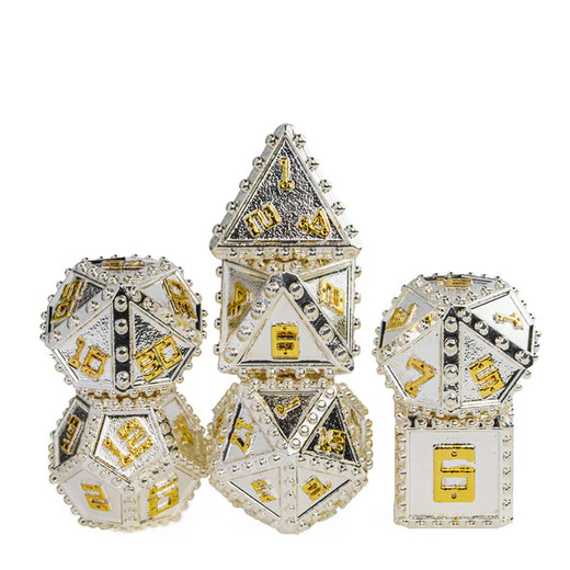 Dice and Gaming Accessories Polyhedral RPG Sets: Metal and Metallic ...