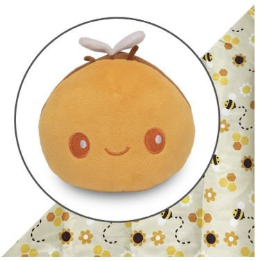 Stuffed Toys: Plushie Tote Bag: Yellow Bees & Honeycomb Tote Bag ...