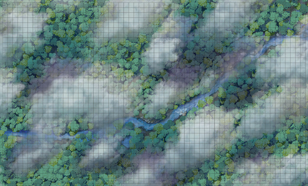 General Playmats and Tiles: Sky - 3x5 Battle Mat with Grid - Tower of Games