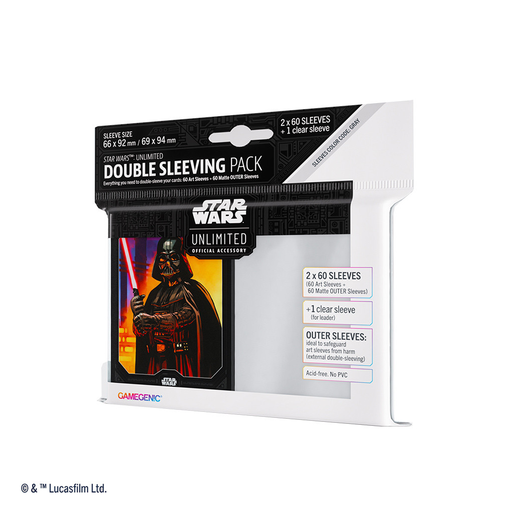 Card Sleeves: SWU: Darth Vader Double Sleeving Art Sleeves (121 ...