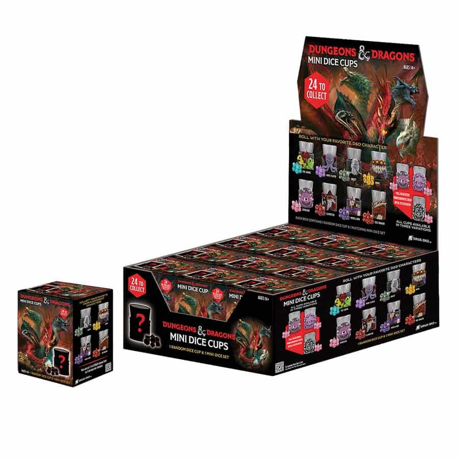 Blind Box: D&D Mini Dice Cup Blind Box Display (12) - Tower of Games